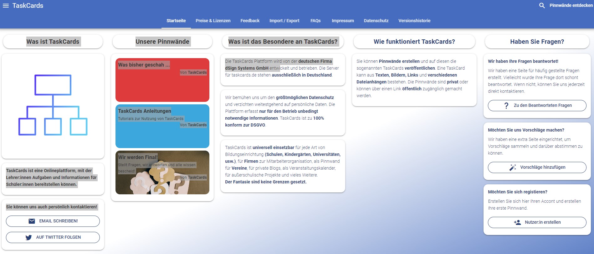 Ressourcen zu Taskcards im Rahmen der Beschaffung der Schulträgerlizenz für die Krefelder ...